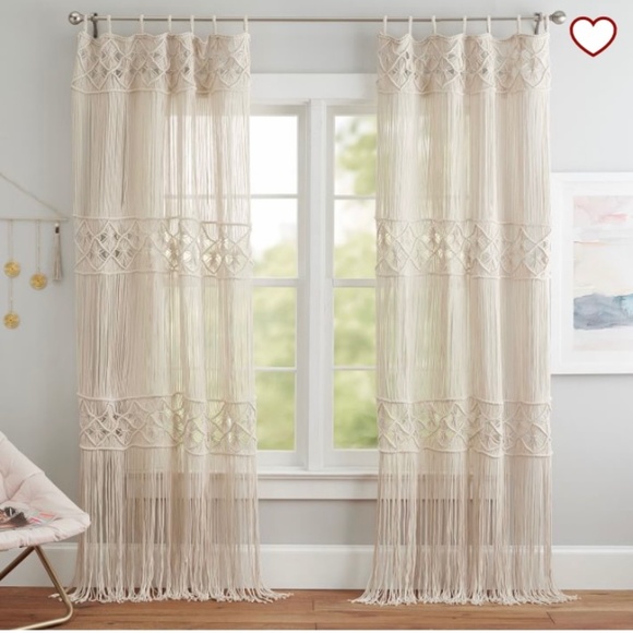Pottery Barn Teen | Accents | Pottery Barn Macram Window Treatment ...